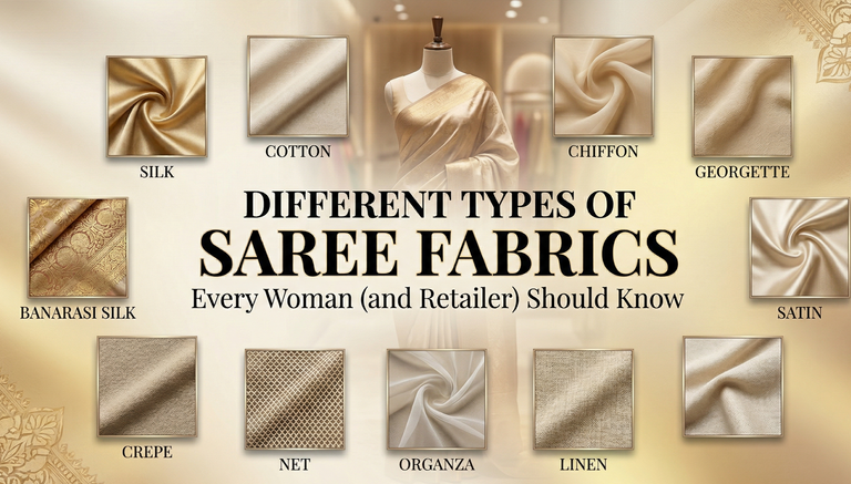 Different Types of Saree Fabrics Every Woman (and Retailer) Should Kno