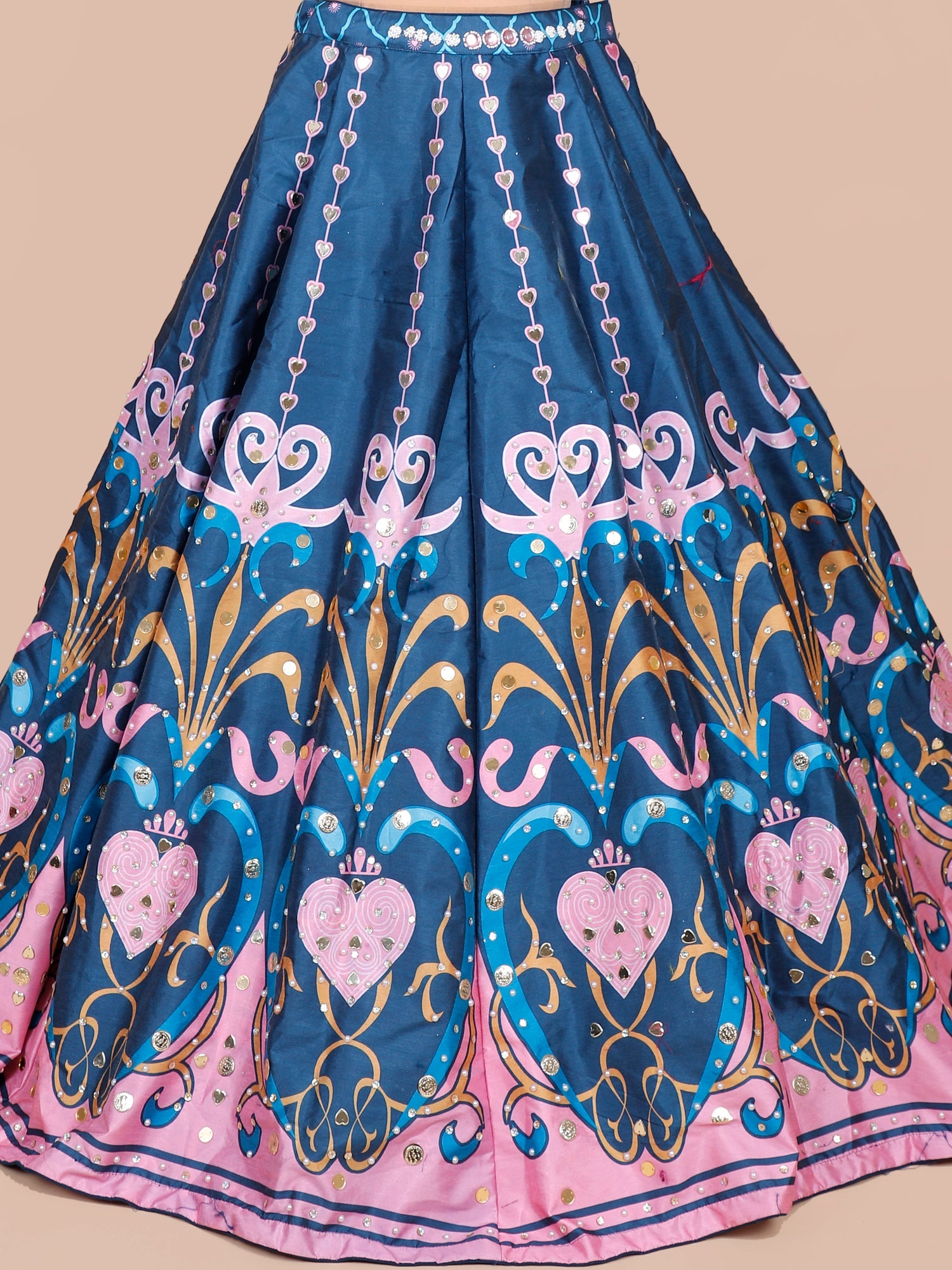 Multi Nooraya Silk Couture Lehenga with pearl sequin work